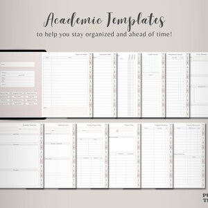 Student Planner Digital Student Planner Weekly Academic Planner Digital ...