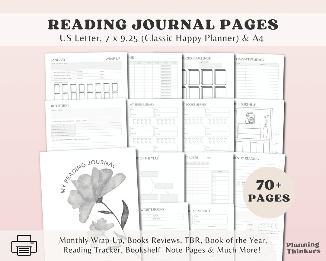 Book Reading Journal Reading Reviews Printable Reading Journal Reading ...