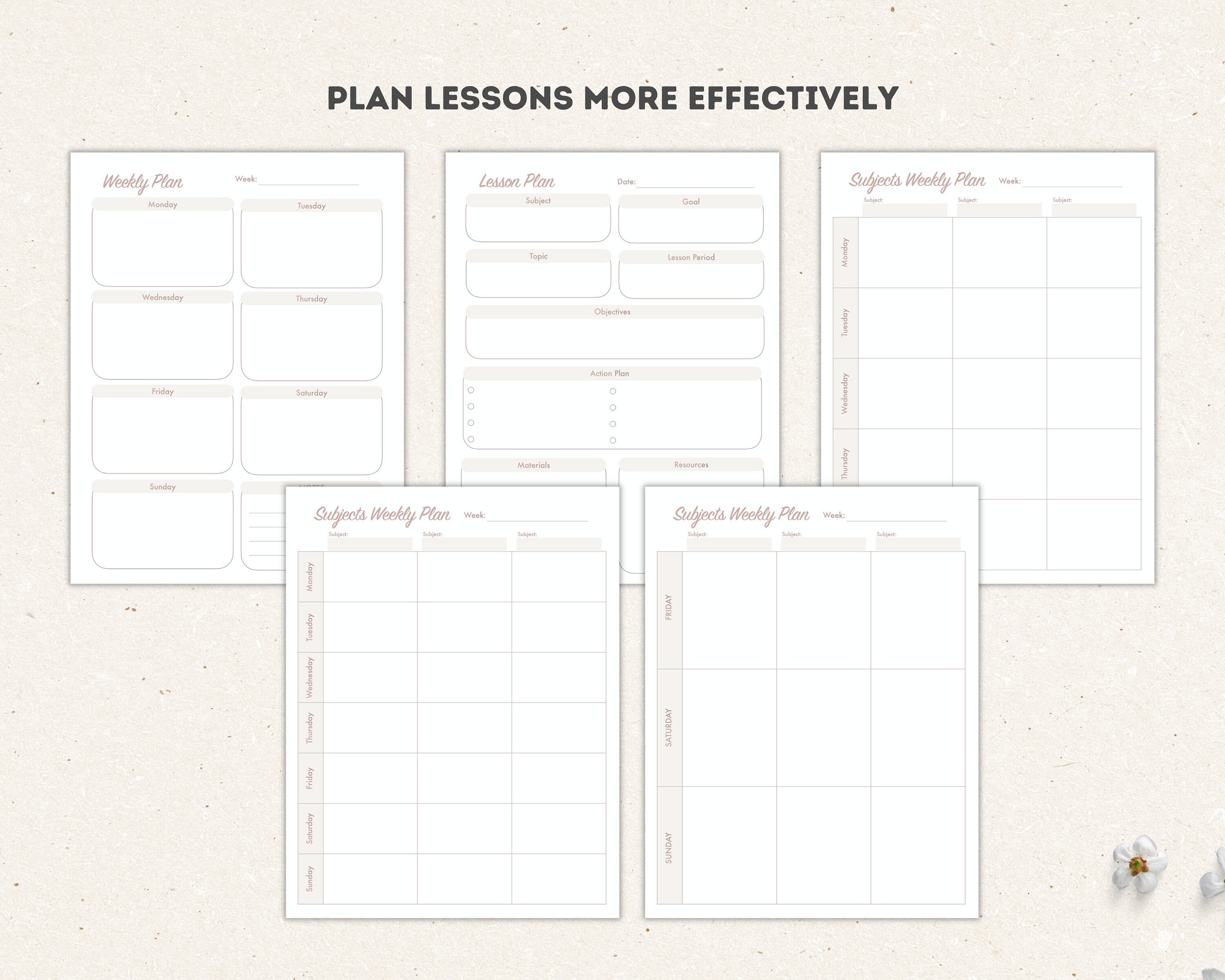 90 Teacher Planner Pages Printable Teacher Planner - Etsy