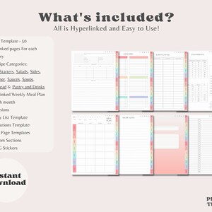 Digital Recipe Book Template Digital Recipe Journal Recipebook Recipe ...