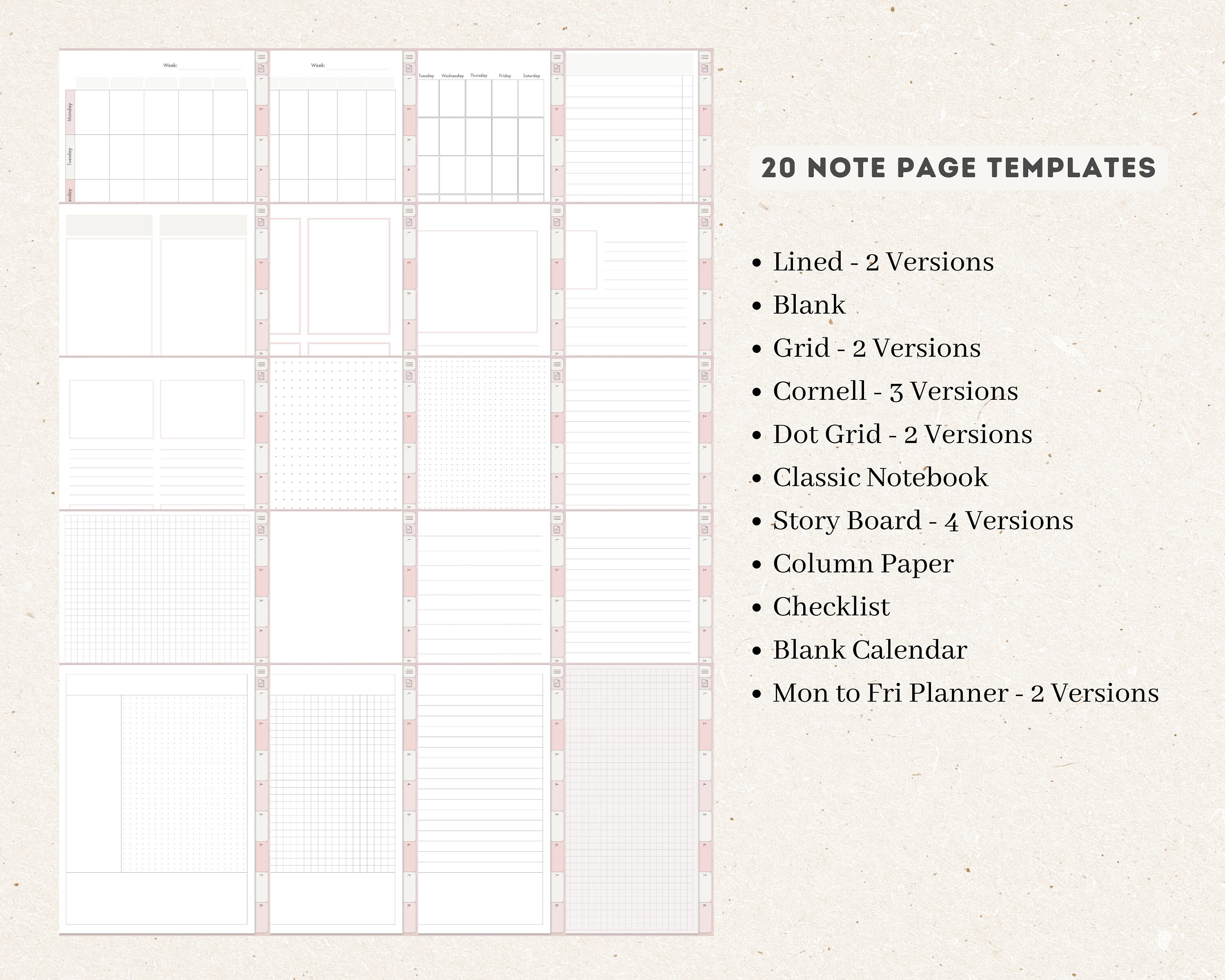 Pink Digital Notebook Goodnotes Notebook Digital Notebook - Etsy