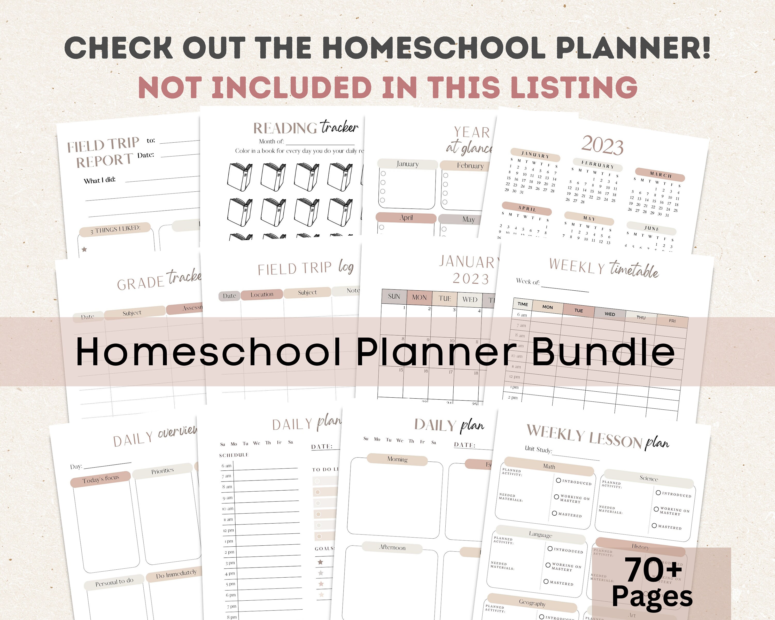 Simple Lesson Plan Lesson Planner Homeschool Planner - Etsy