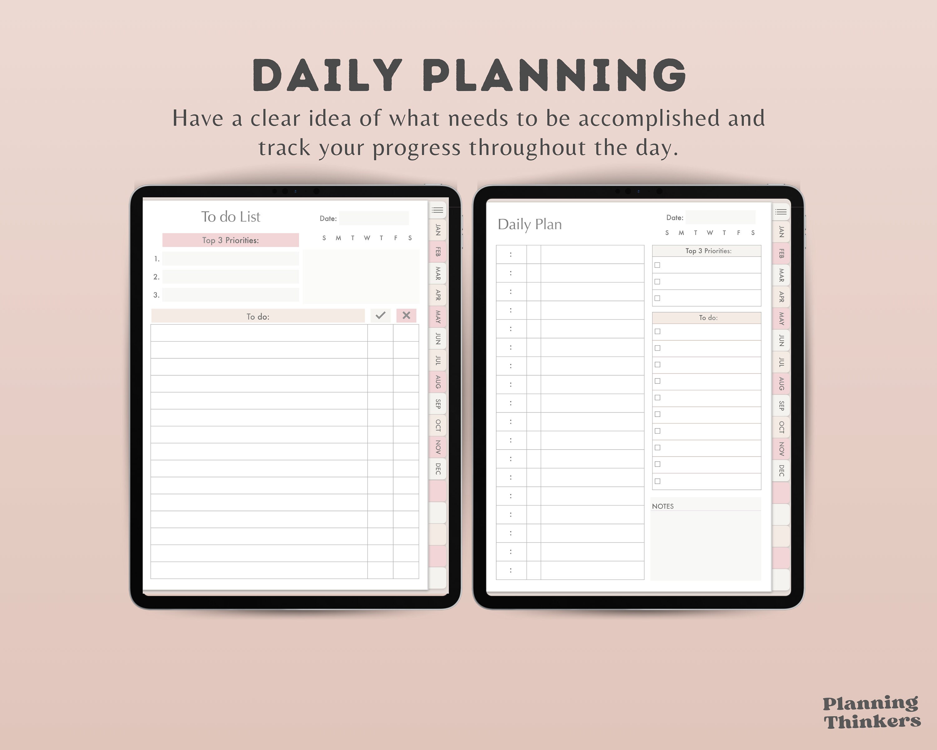 Undated iPad Planner, Digital Planner Goodnotes, Goodnotes Planner ...