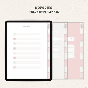 Pink Digital Notebook | Goodnotes Notebook | Digital Notebook With Tabs ...