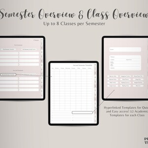 Student Planner Digital Student Planner Weekly Academic Planner Digital ...