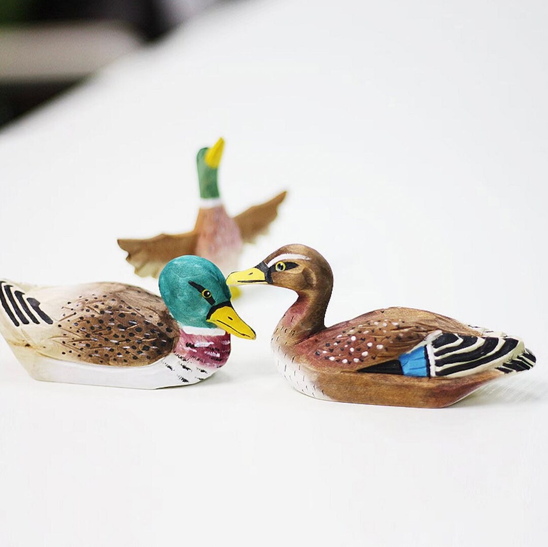Handmade Wooden Duck Wooden Duck Sculpture Duck Ornaments - Etsy