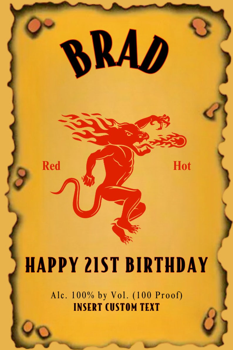 Custom Fireball Label - Etsy
