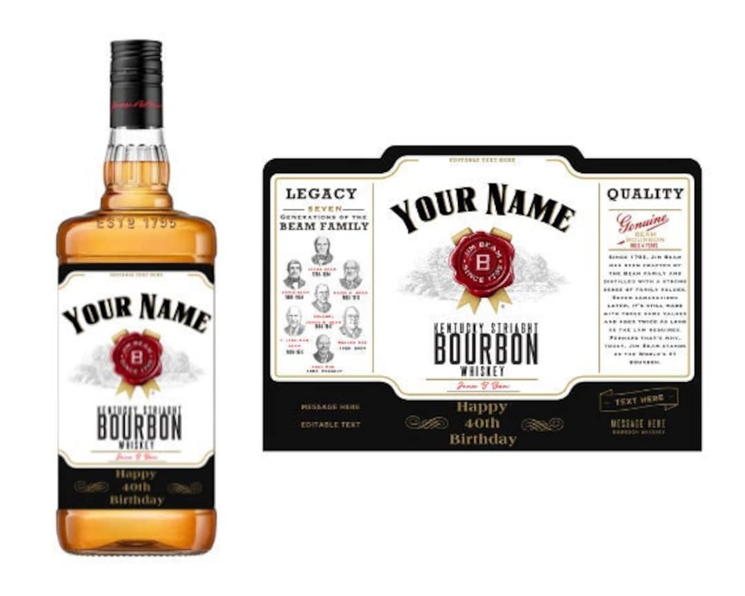 Custom Jim Beam Label - Etsy
