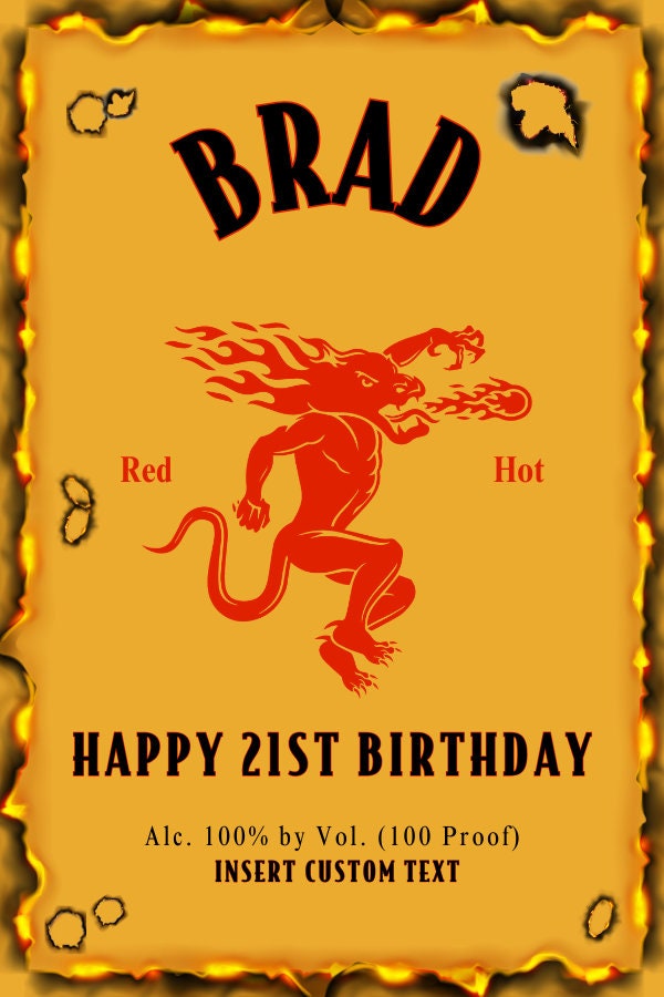 Custom Fireball Label - Etsy