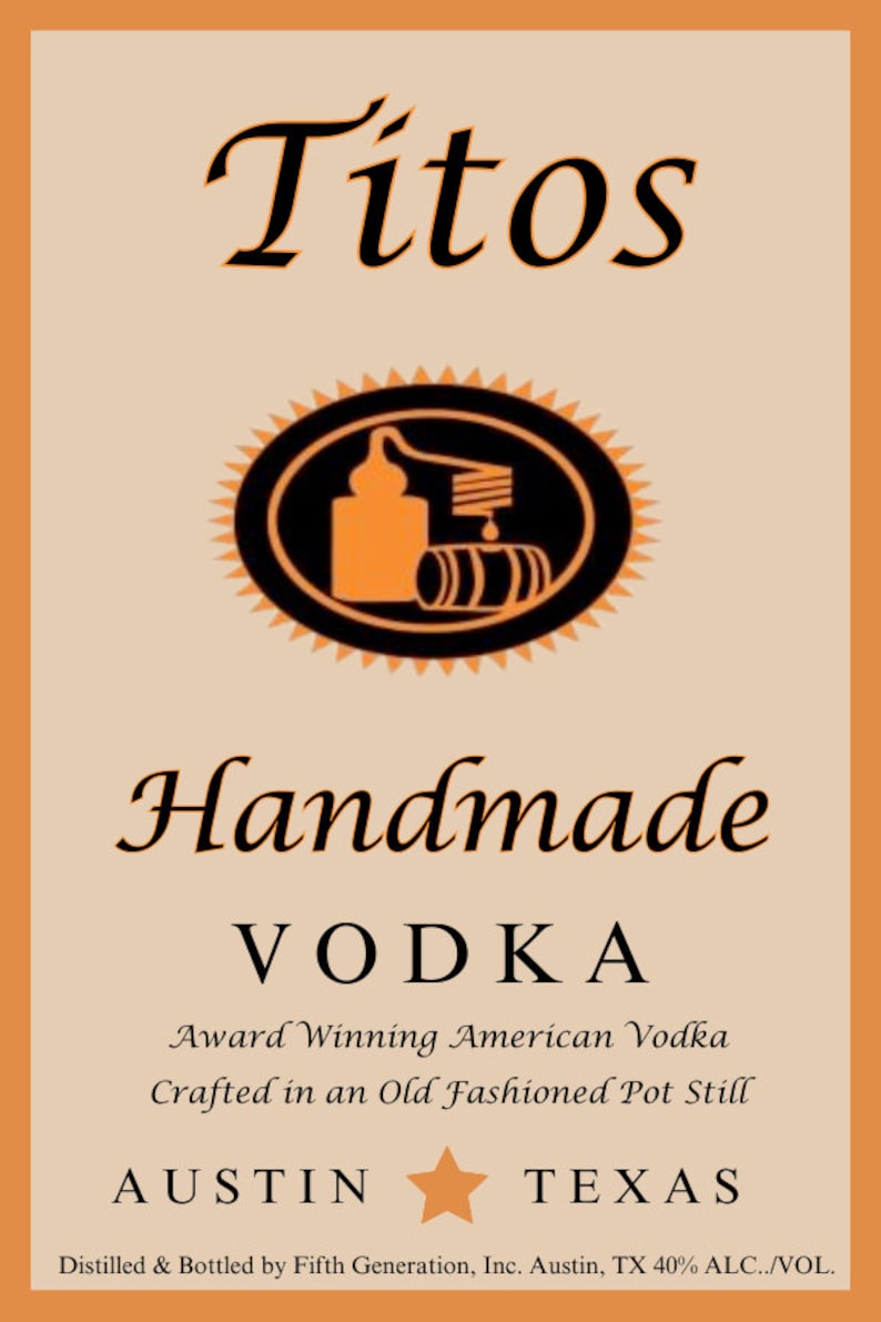 Custom Tito's Label - Etsy