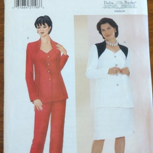 OOP Butterick 6480 Delta Burke Design Jacket, Skirt, Pants Sizes 22W ...