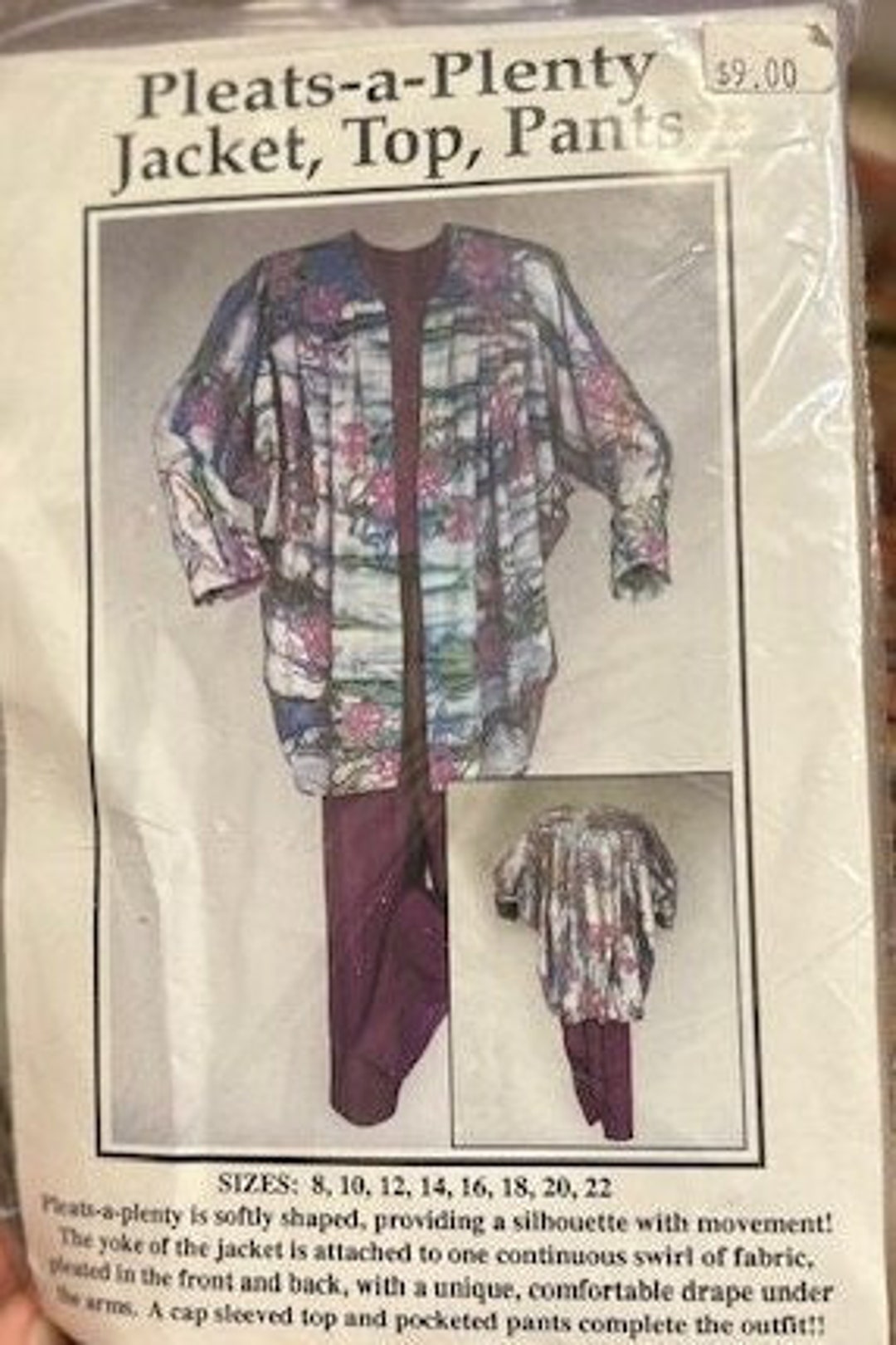 CNT Pattern Co, Pleats-a-plenty Jacket, Top Pants. Sizes 8-10-12-14-16 ...