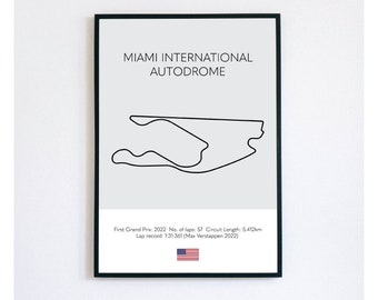 Miami Grand Prix Track - Etsy