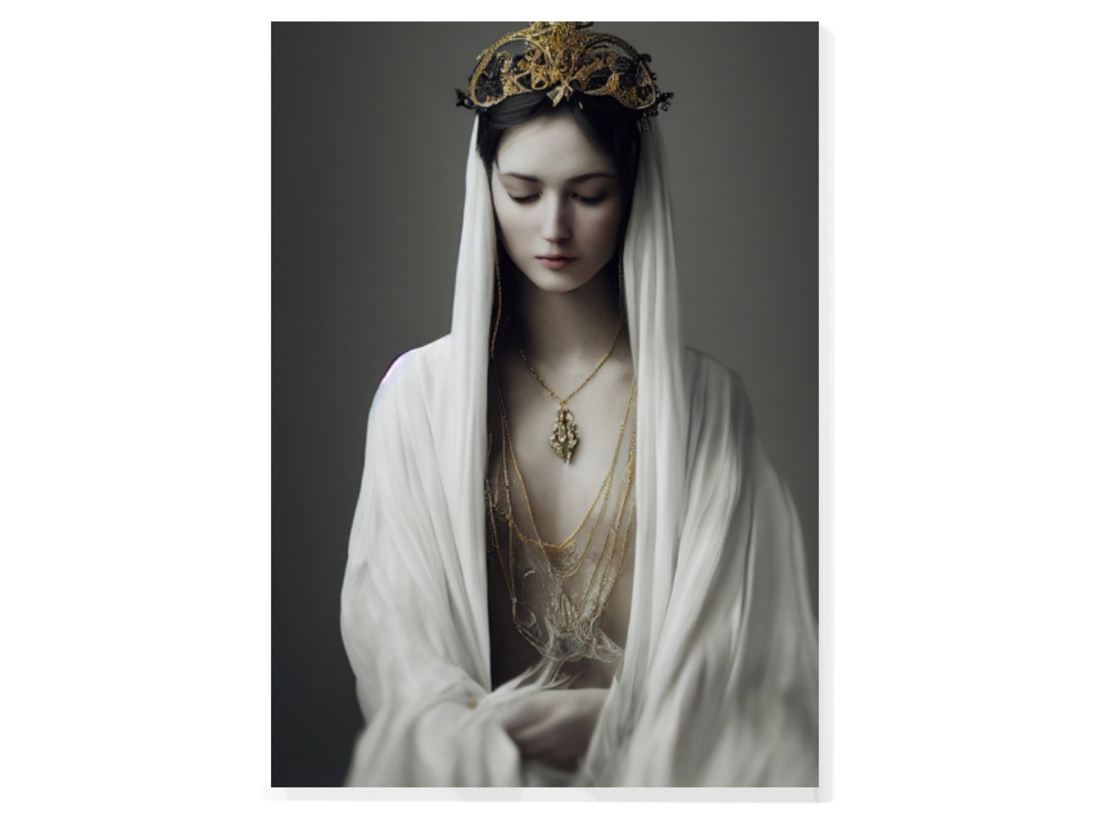 Sacred Priestess Altar Card the Subtle Realms - Etsy