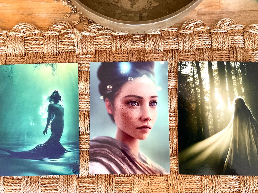 Feminine Imagination Trio - Altar Card Set - the Subtle Realms - Etsy
