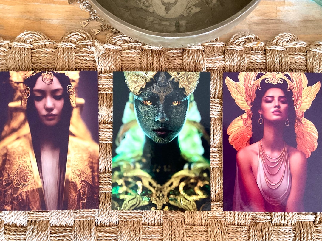 Higher Dimensional Priestess Trio - Altar Card Set - the Subtle Realms ...
