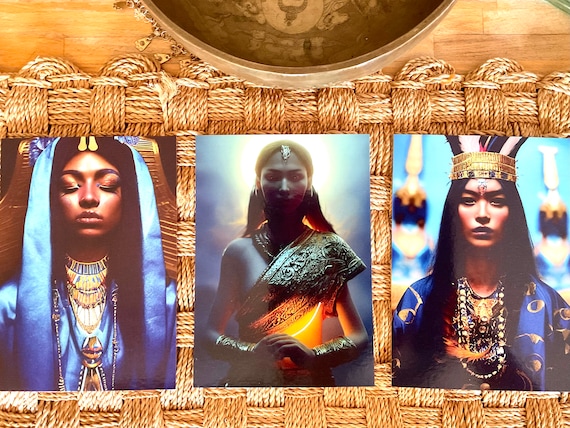 Ancient High Priestess Trio Altar Card Set the Subtle - Etsy