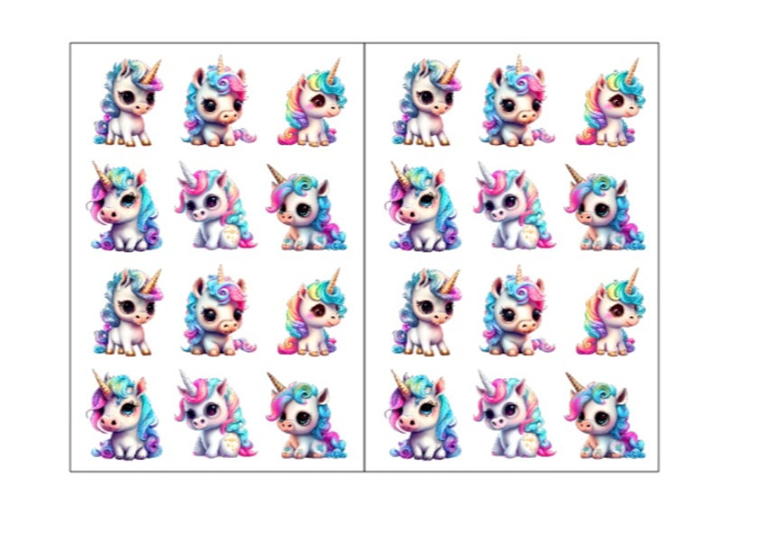 Unicorn Sticker Sheets - Etsy