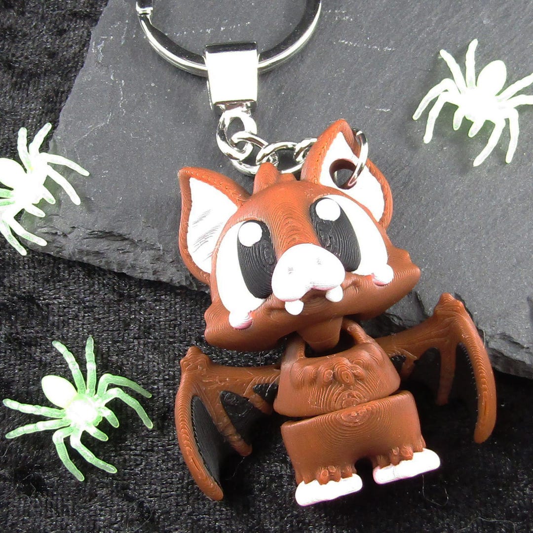 Articulated Bat Flexi 3D Fidget Toy Key Chain Bag Tag Decoration - Etsy