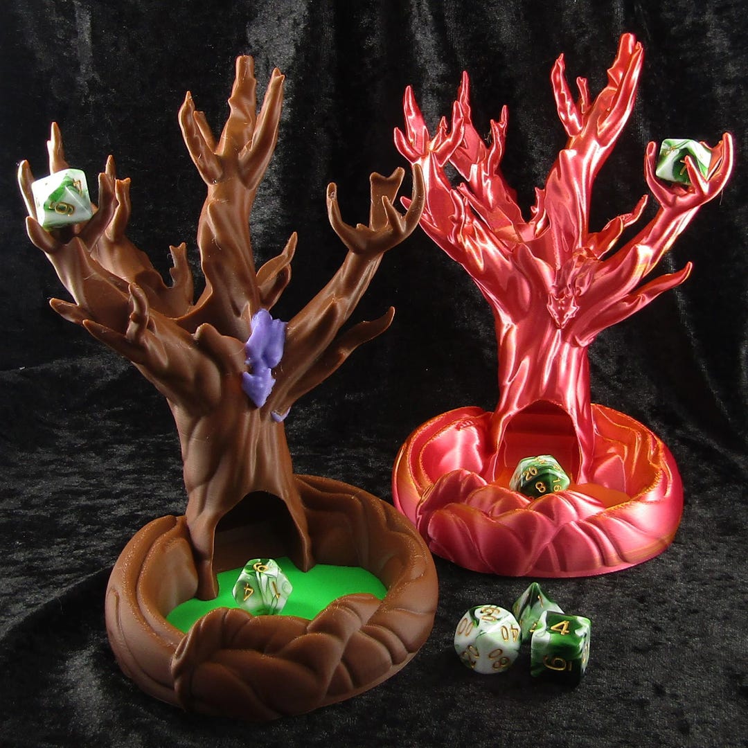 Tree Rolling Dice Tower Select Colour Dnd Board Games - Etsy