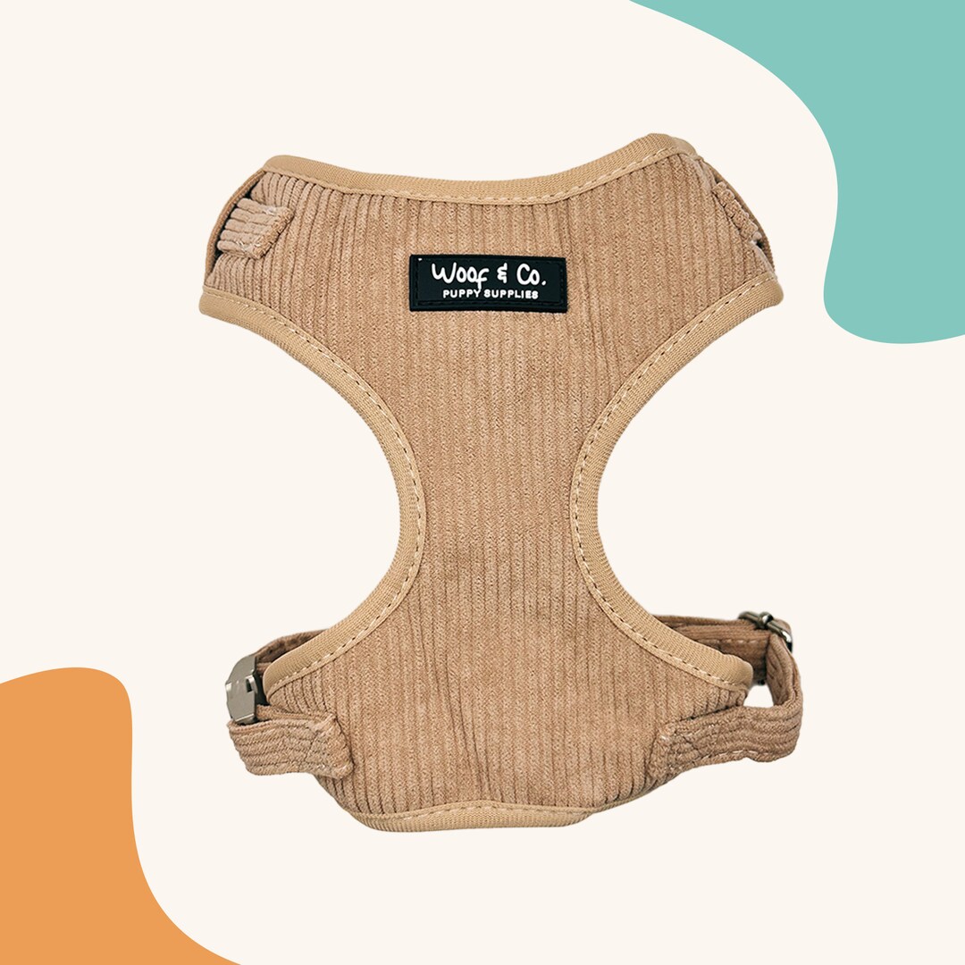 Dog Harness Adjustable, Corduroy Fabric Harness, Soft Dog Harness ...