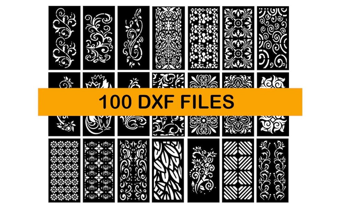DXF Patterns File Privacy Screen Vinyl Decor Panel Templates Silhouette ...