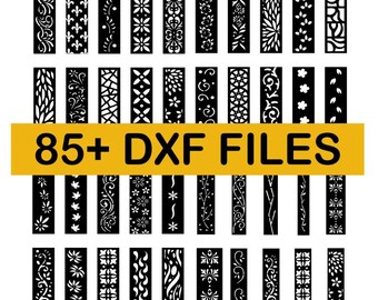 DXF Patterns File Privacy Screen Vinyl Decor Panel Templates Silhouette ...