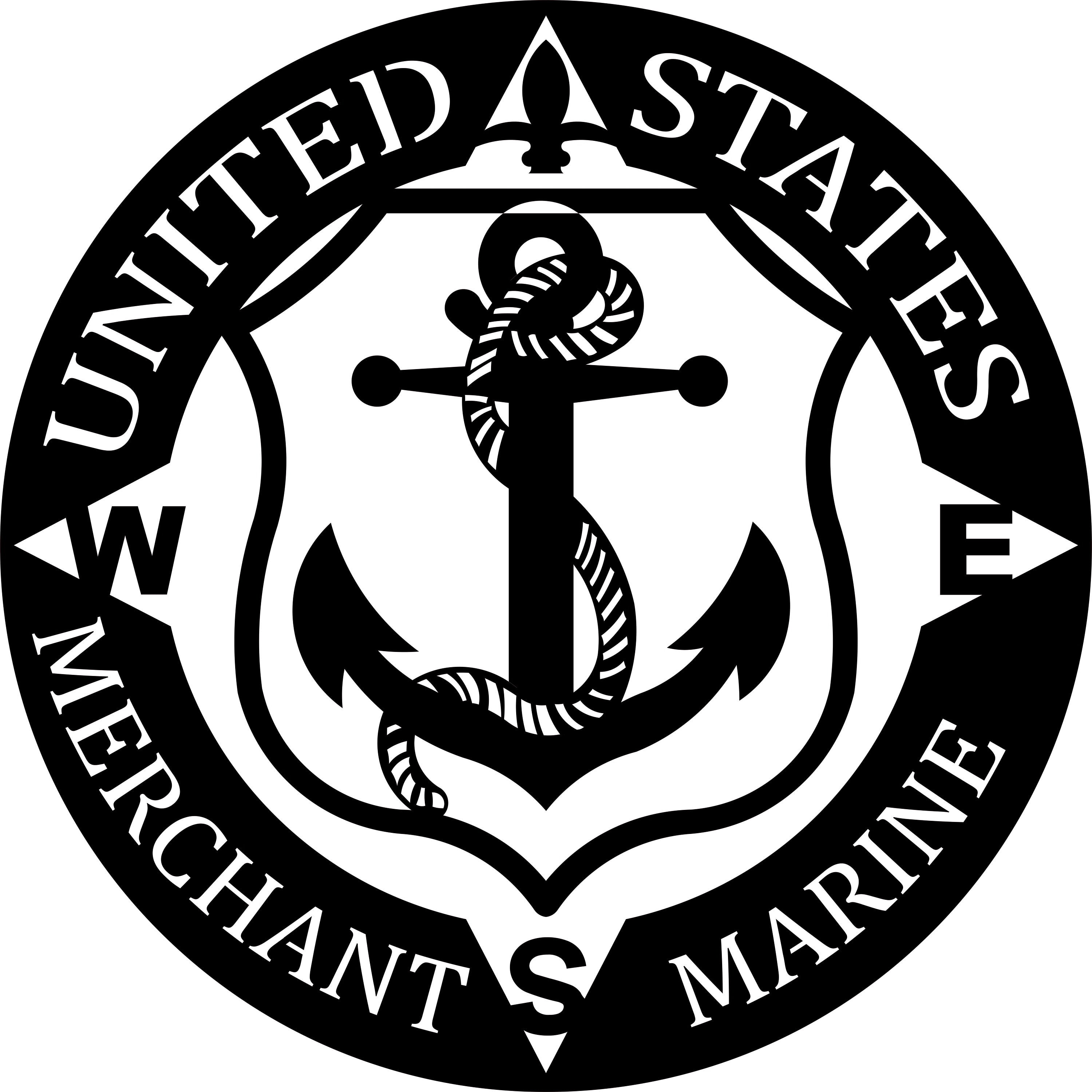 Merchant Marine Logo United States DXF Sign Home Sign Laser Cut Design ...