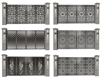 Main Gate Gate Design Iron Main Swing Gate Metal Plasma Laser Cut ...