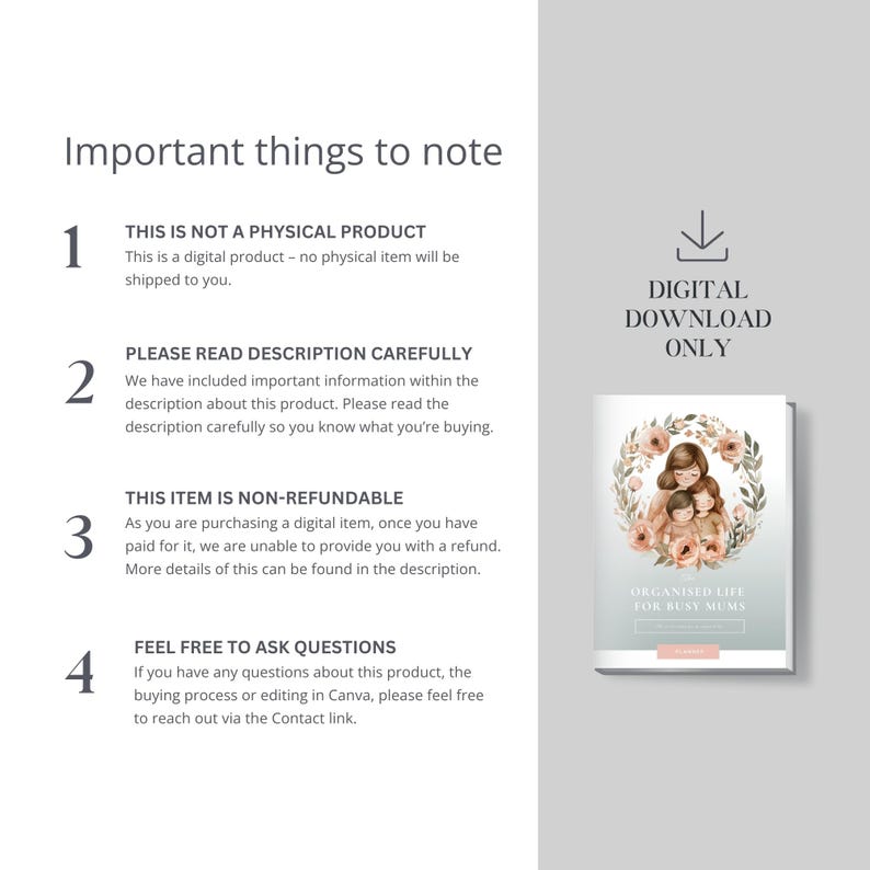 The Organised Life for Busy Mums Planner – Daily, Weekly, Monthly PDF ...