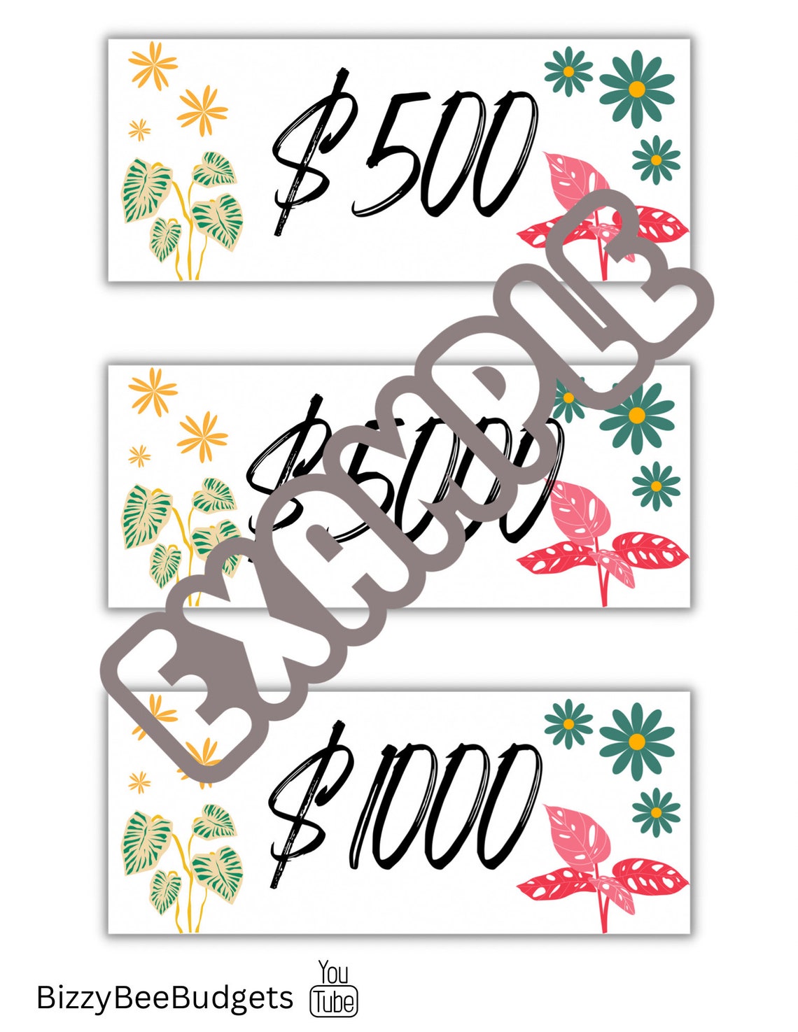 Printable Pdf Placeholders for Cash Stuffing Envelope System - Etsy