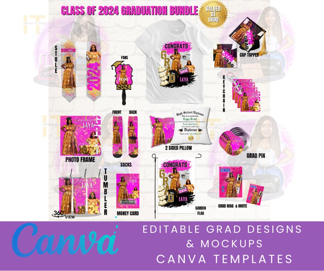 Graduation Bundle Mockup, Senior Template, College Template ...