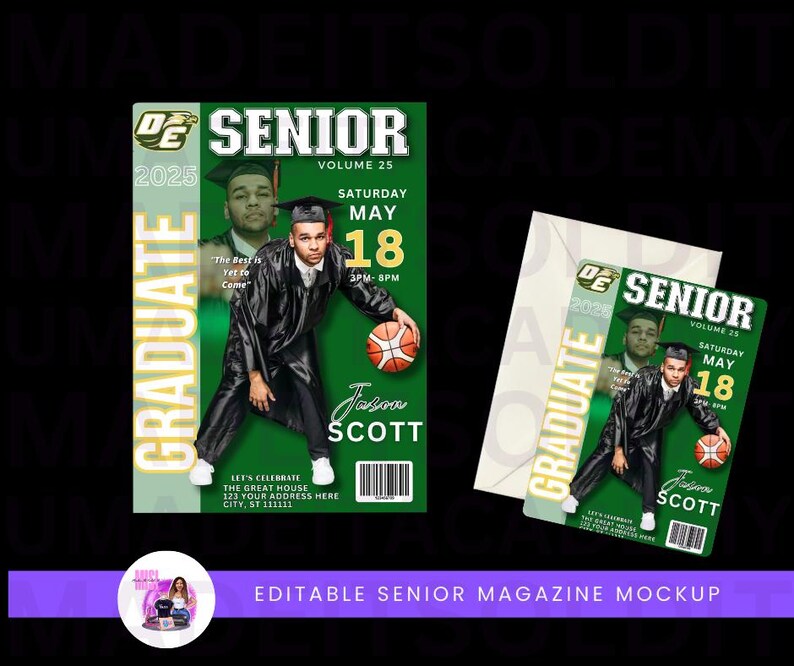 Canva Senior 2025 Magazine Templates • Editable • Graduate • Senior ...