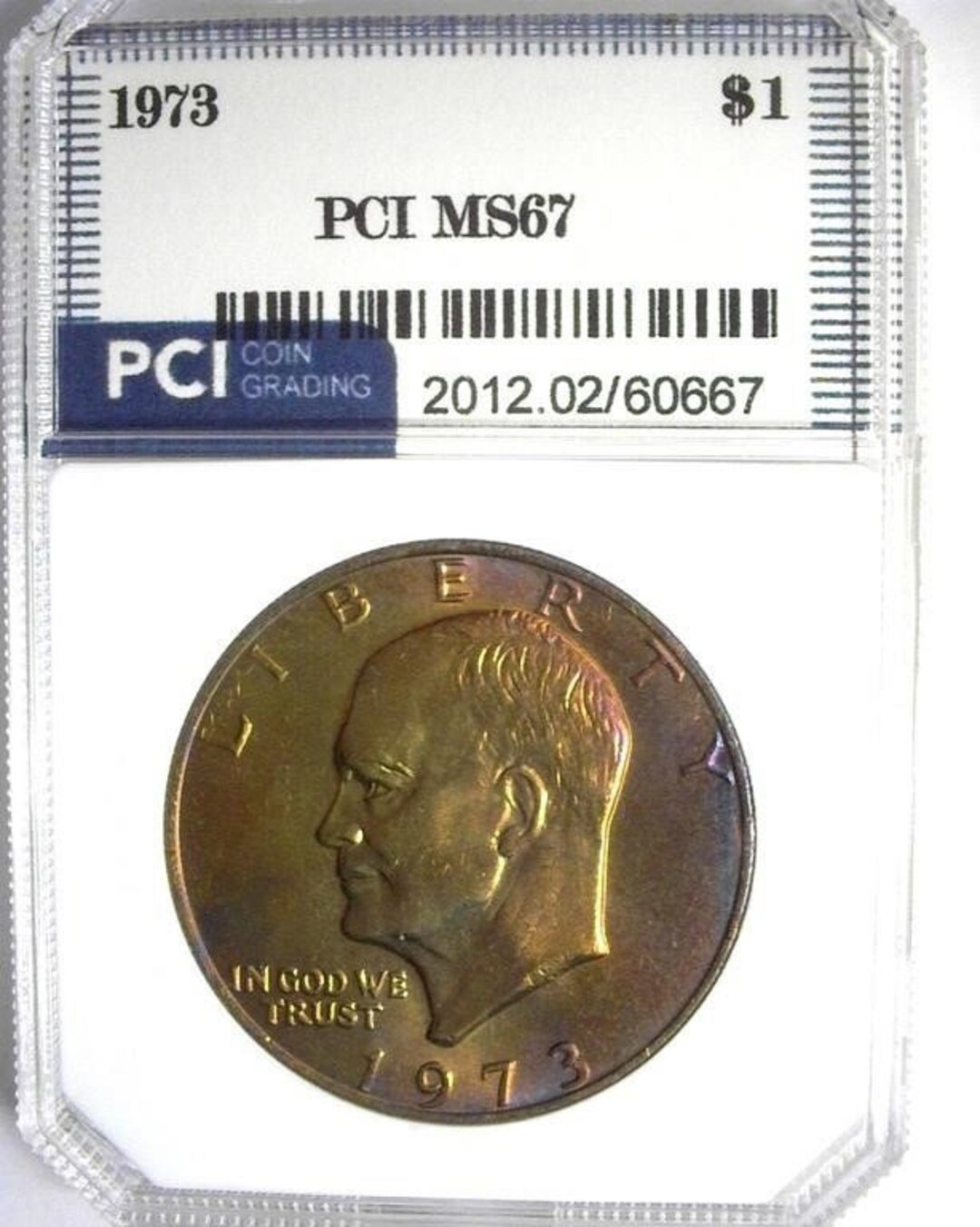 1973 Clad IKE Dollar, PCI Certified Graded MS67, Premium Quality ...