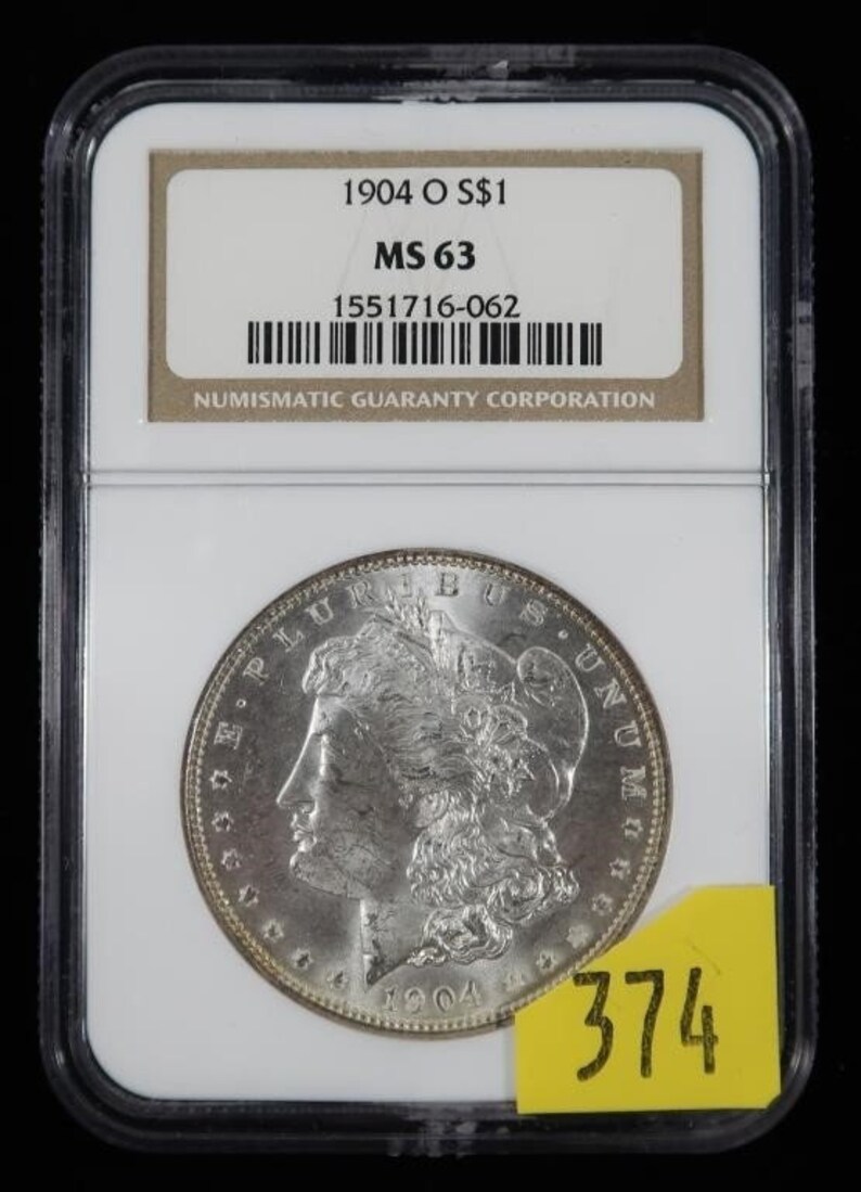 1904-O Morgan Silver Dollar NGC Certified Graded MS63, Premium Quality ...