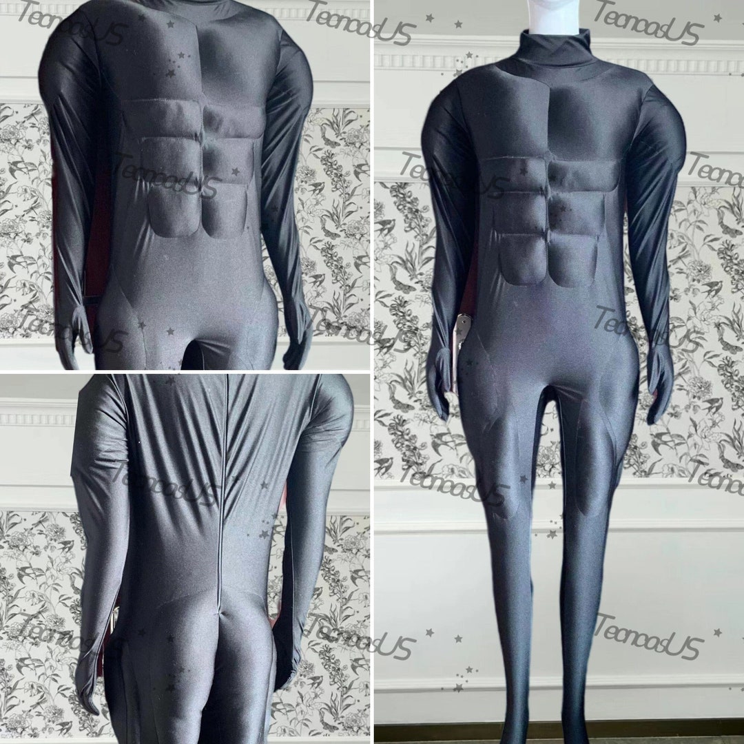 Black Silver Muscle Suit for Cosplay Full Body Muscle Suit - Etsy