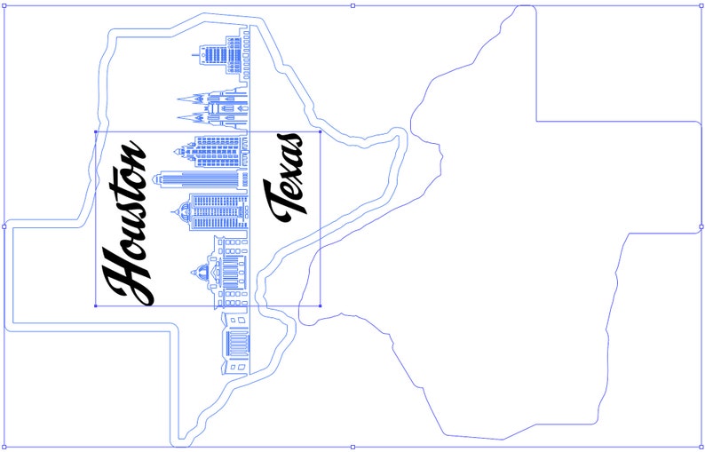 SVG Laser Cut File - Houston, Texas - Etsy
