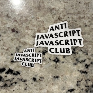 Anti Javascript Javascript Club Stickers - Etsy