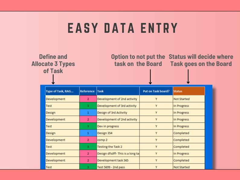 Kanban Board Task List Template Excel 365 Only Agile Development ...