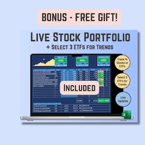 Stock/etf Portfolio Management Template in Excel, Live Updates Stock ...