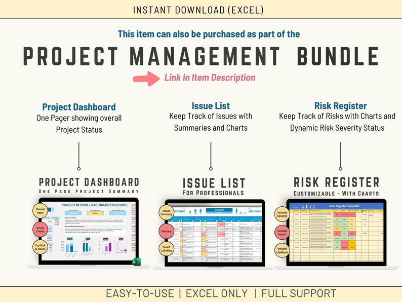 Excel Project Dashboard, Template Project Planning and Timeline, Task ...