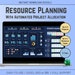 EXCEL Automated Resource Management 4 Resource Types / 3 Projects - Etsy
