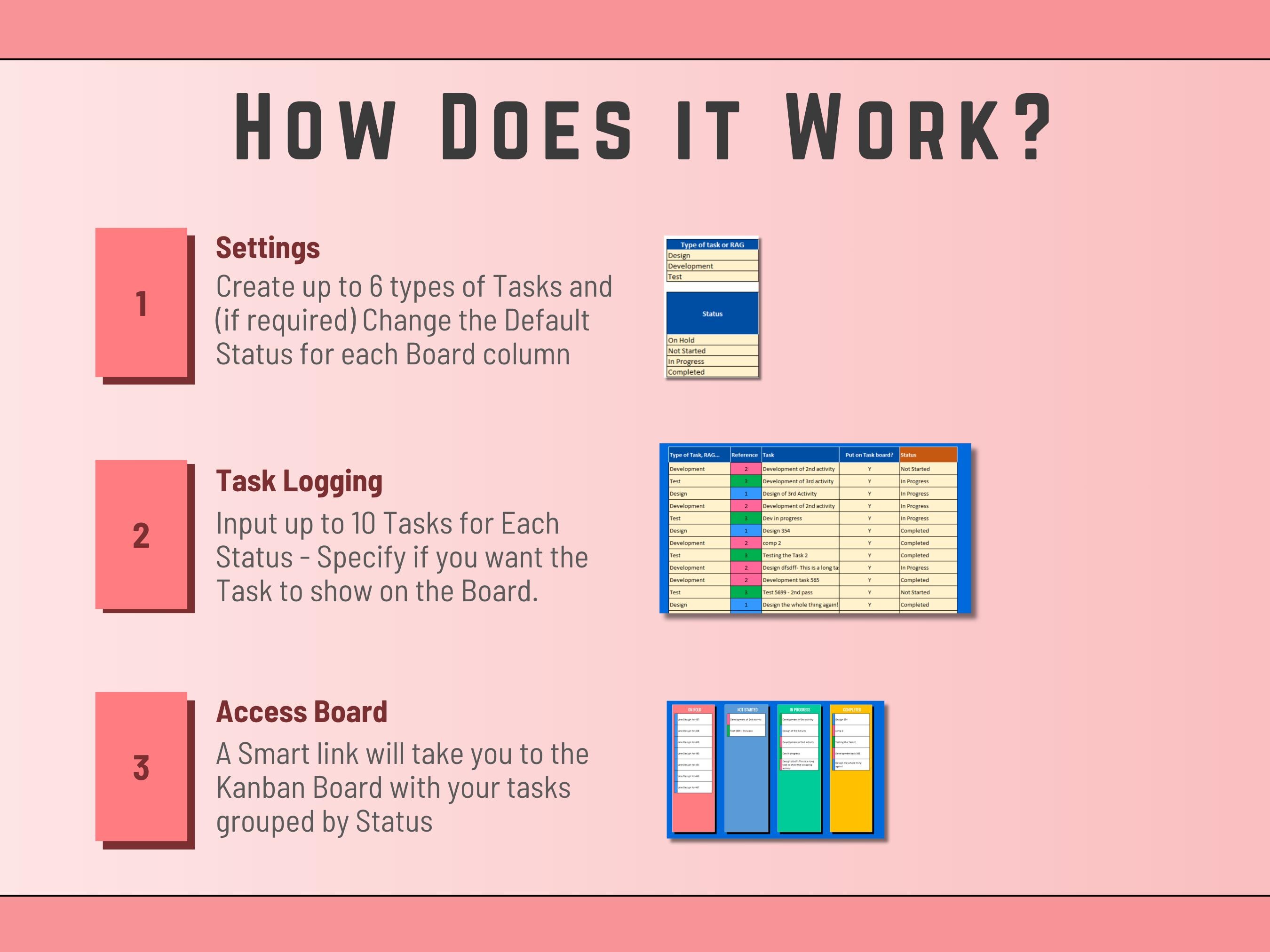 Excel Kanban Board Task List: Agile Project Management (excel 365) - Etsy