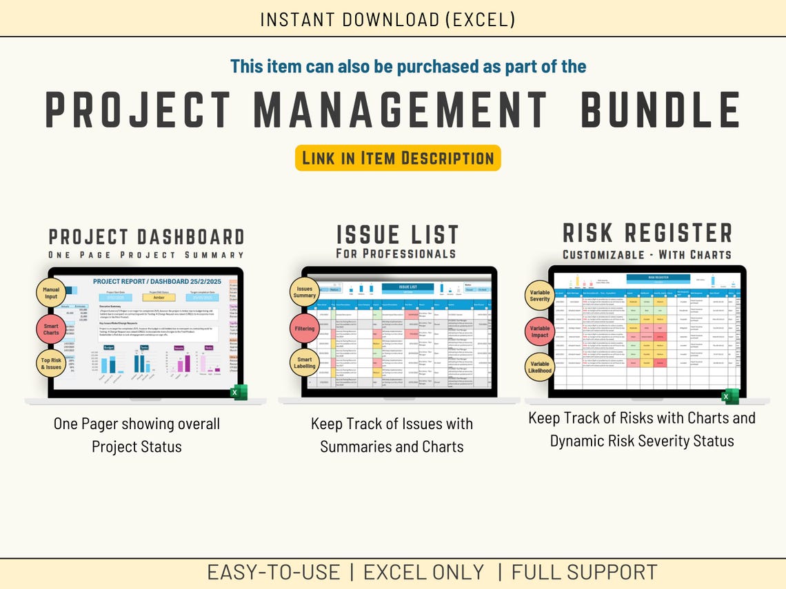 Excel Risk Register With Customizable Severity, Impact, Likelihood ...