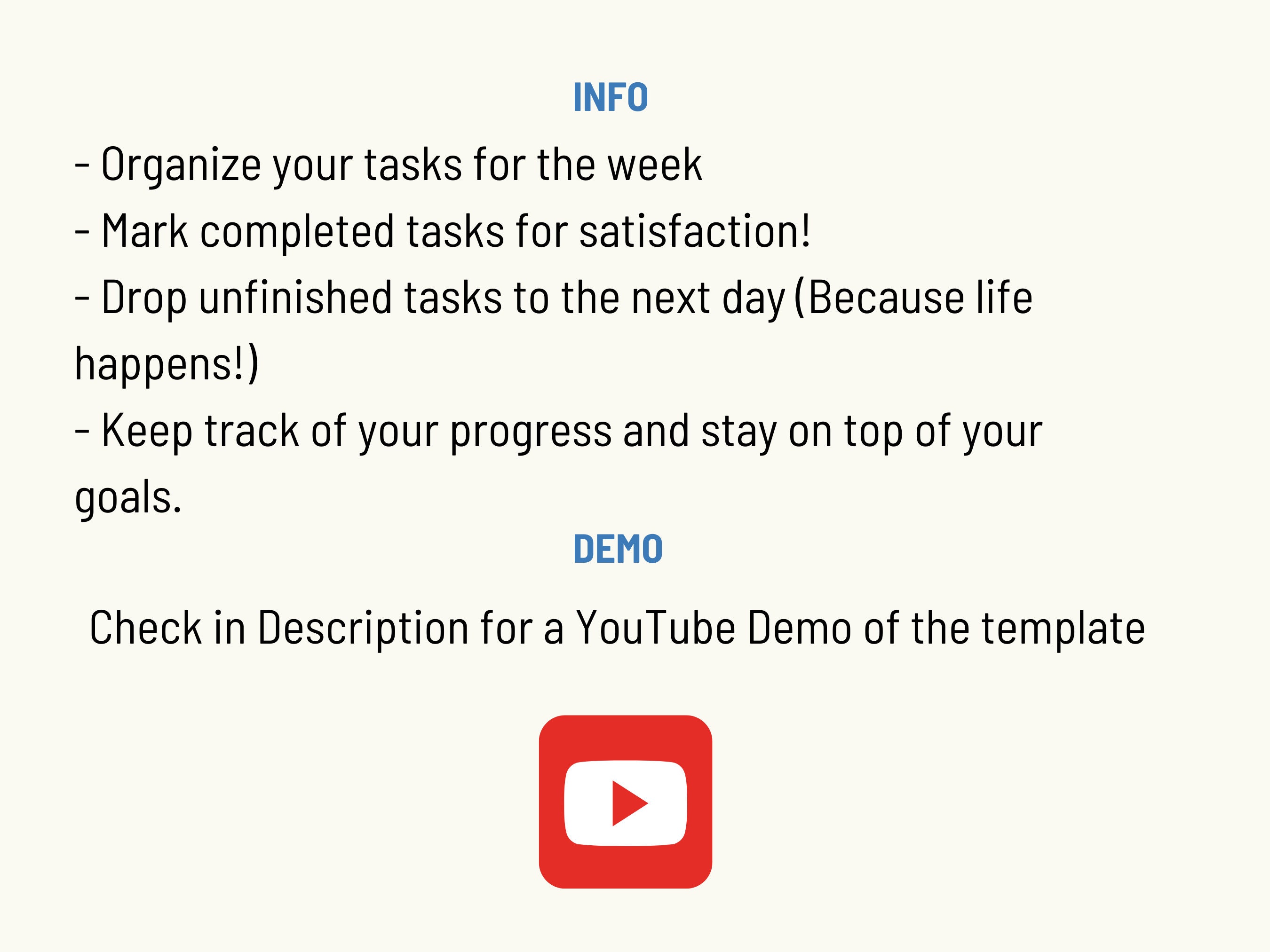 Weekly To-do List With Automated Backlog in Excel Planner Weekly ...