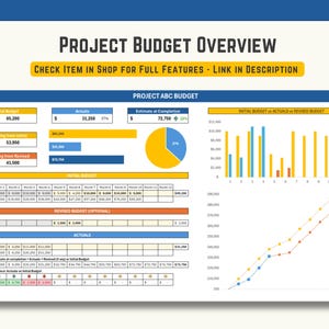 Excel Project Management Templates Bundle: Project Dashboard, Budget ...
