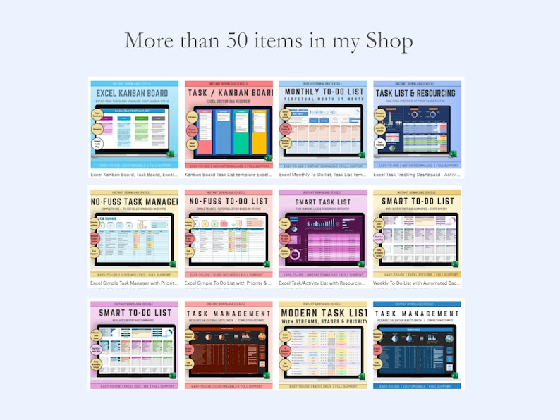 Excel Calendar Based Task List, Task Management Automated, Download ...
