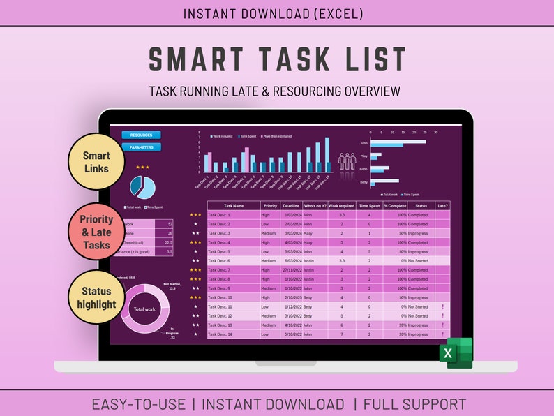 Excel Task/activity List With Resourcing & Priority, Project Management ... Excel Task/activity List With Resourcing & Priority, Project Management ...