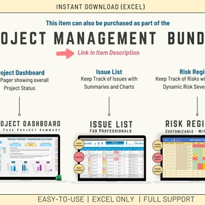 Issue List in Excel | Digital Download | Issue Tracker | Issue Log ...