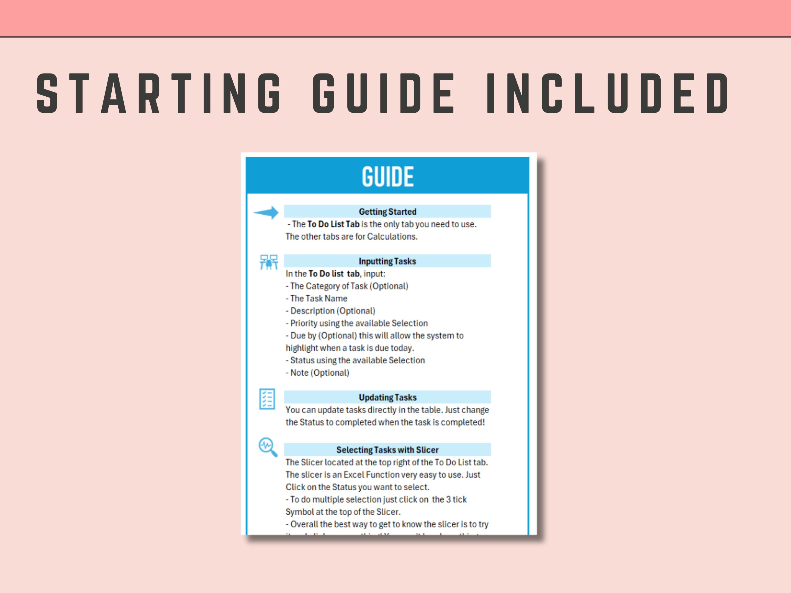 Excel Simple to Do List With Priority & Status Slicer (excel Template ...